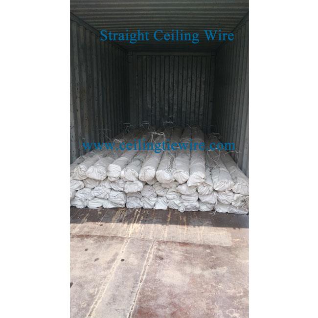 12ft 12 Gauge Ceiling Wire Electro Galvanized 50lbs Straight Hanger Wire